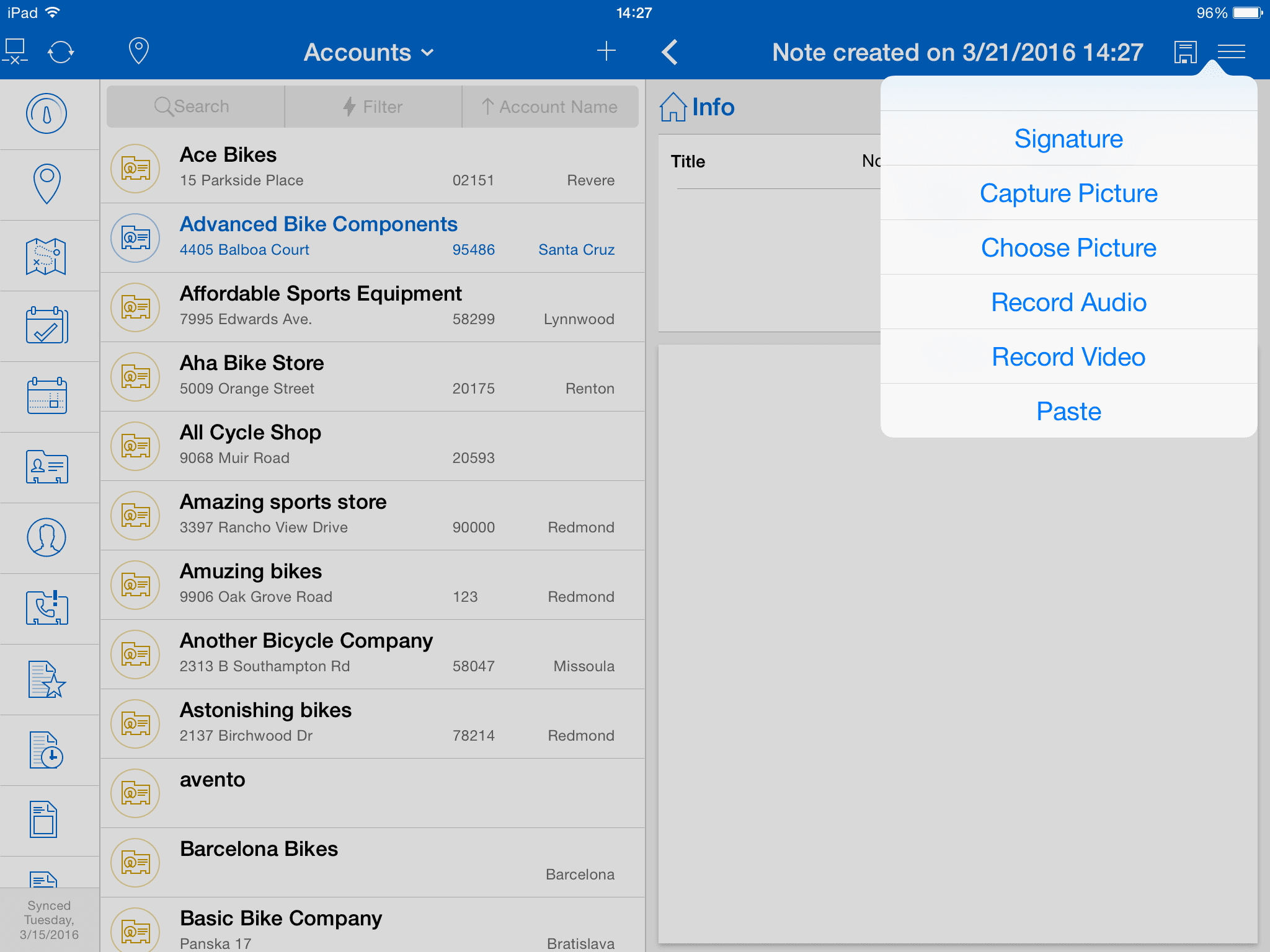 Work with documents in Resco Mobile CRM | Resco