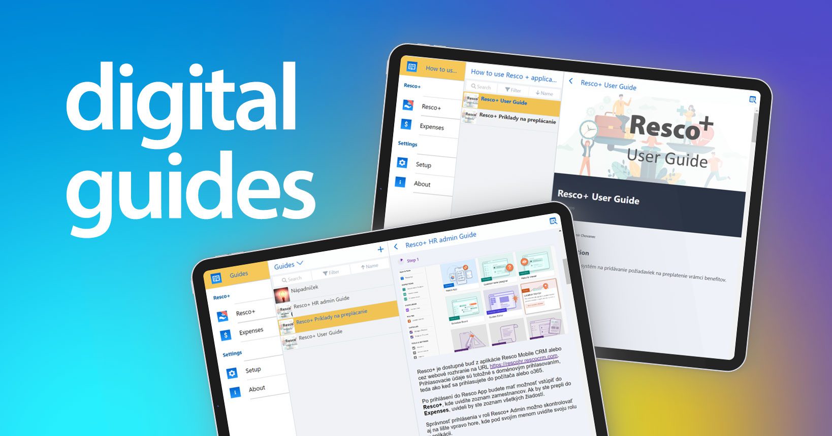 Digital guides in internal communication and sales | Resco.net
