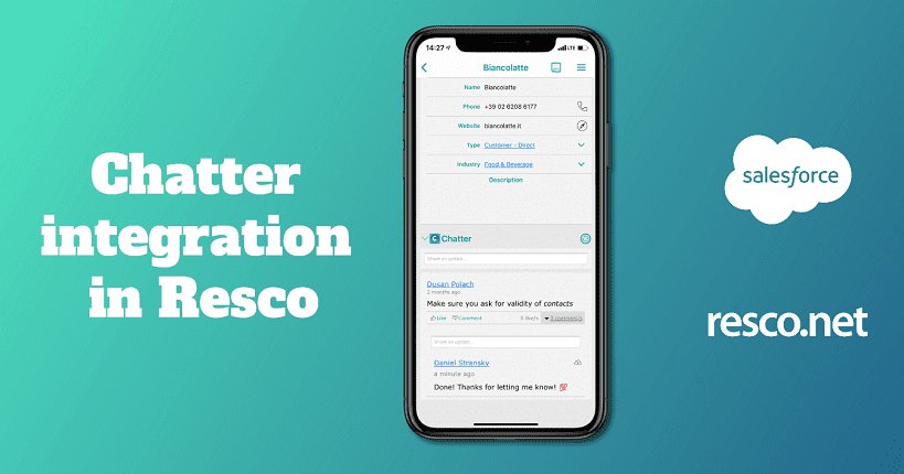 Start communicating via Salesforce Chatter in Resco | Resco.net