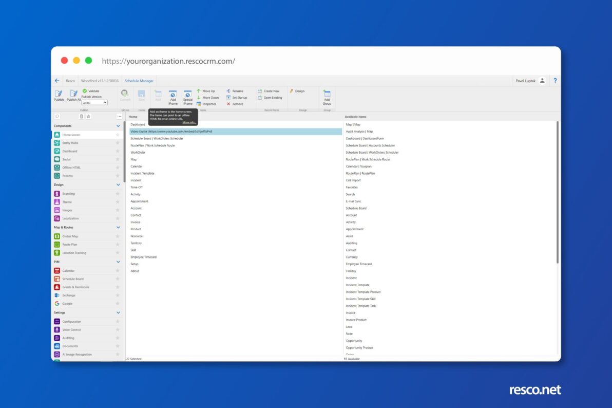 How to use iFrames and customize your Resco app? [Guide]
